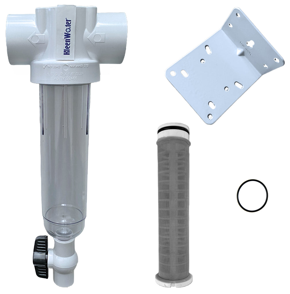 KleenWater Self Cleaning Water Filter with Flush Valve and Stainless S ...