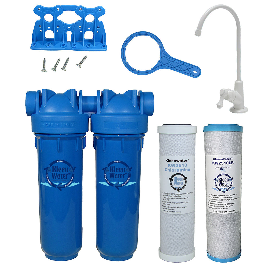 Drinking Water Filter, Lead Chloramine Chlorine Sediment, White Faucet ...