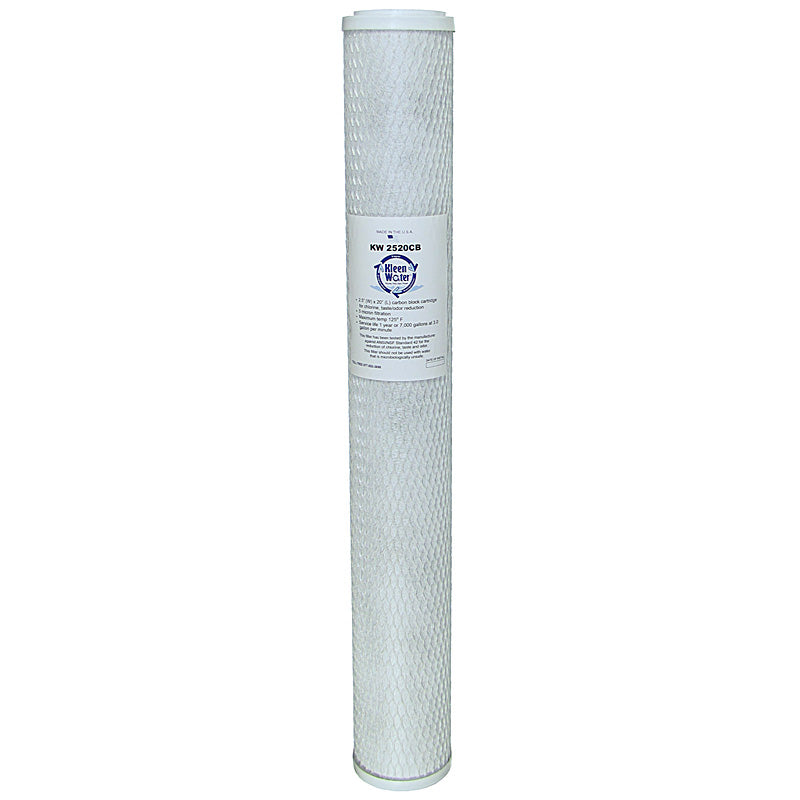 Activated Carbon Block Water Filter Cartridge 2.5 x 20 Inch – Kleenwater