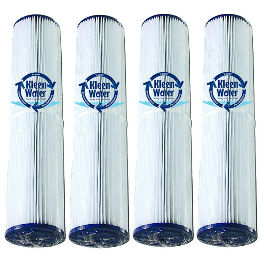 Four Pentek S1-20BB Compatible Pleated 4.5 x 20 Inch Water Filters ...